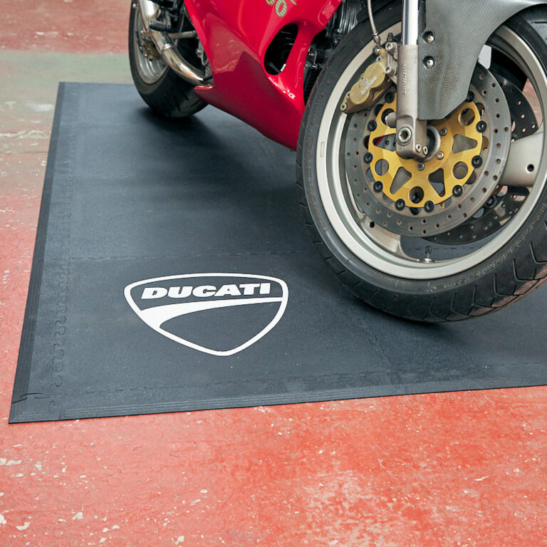 DuraTile™ PVC Motorcycle Floor Mats 8 Pack (Black) Duramat UK