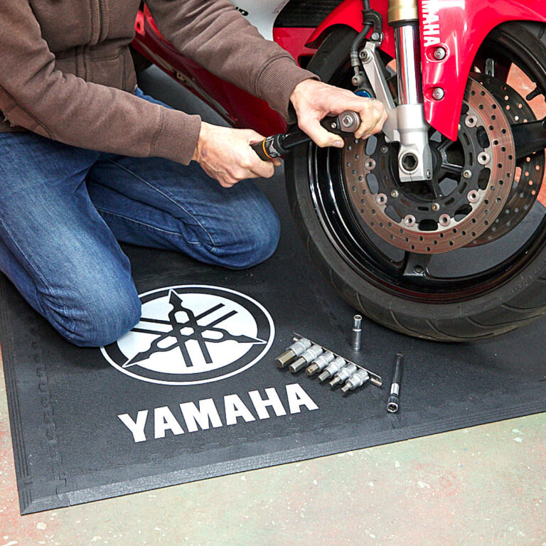 DuraTile™ PVC Motorcycle Floor Mats 8 Pack (Black) Duramat UK